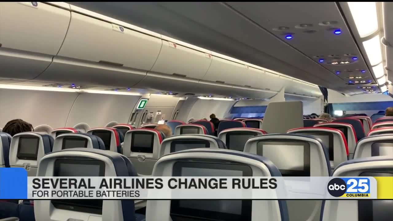 Several airlines change rules for portable batteries - ABC Columbia