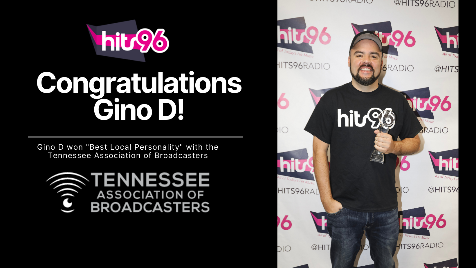 Gino D Wins "Best Local Personality" with the Tennessee Association of ...