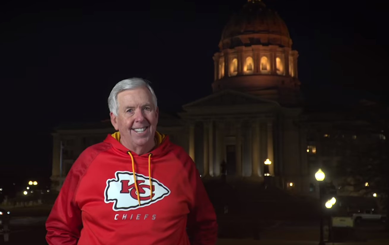 MO Gov. Parson orders Capitol Dome to shine red and gold for Kansas ...