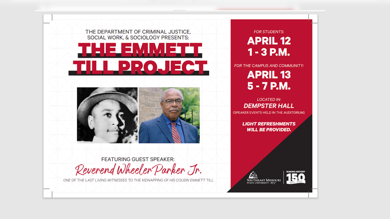 SEMO to bring The Emmett Till Project to campus and features one of the ...