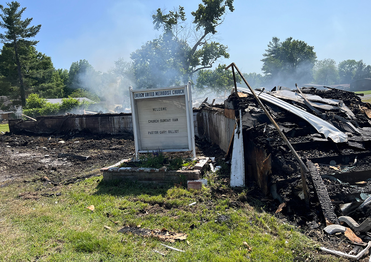 Fire destroys church in Energy, IL - KBSI FOX23 News Cape Girardeau ...