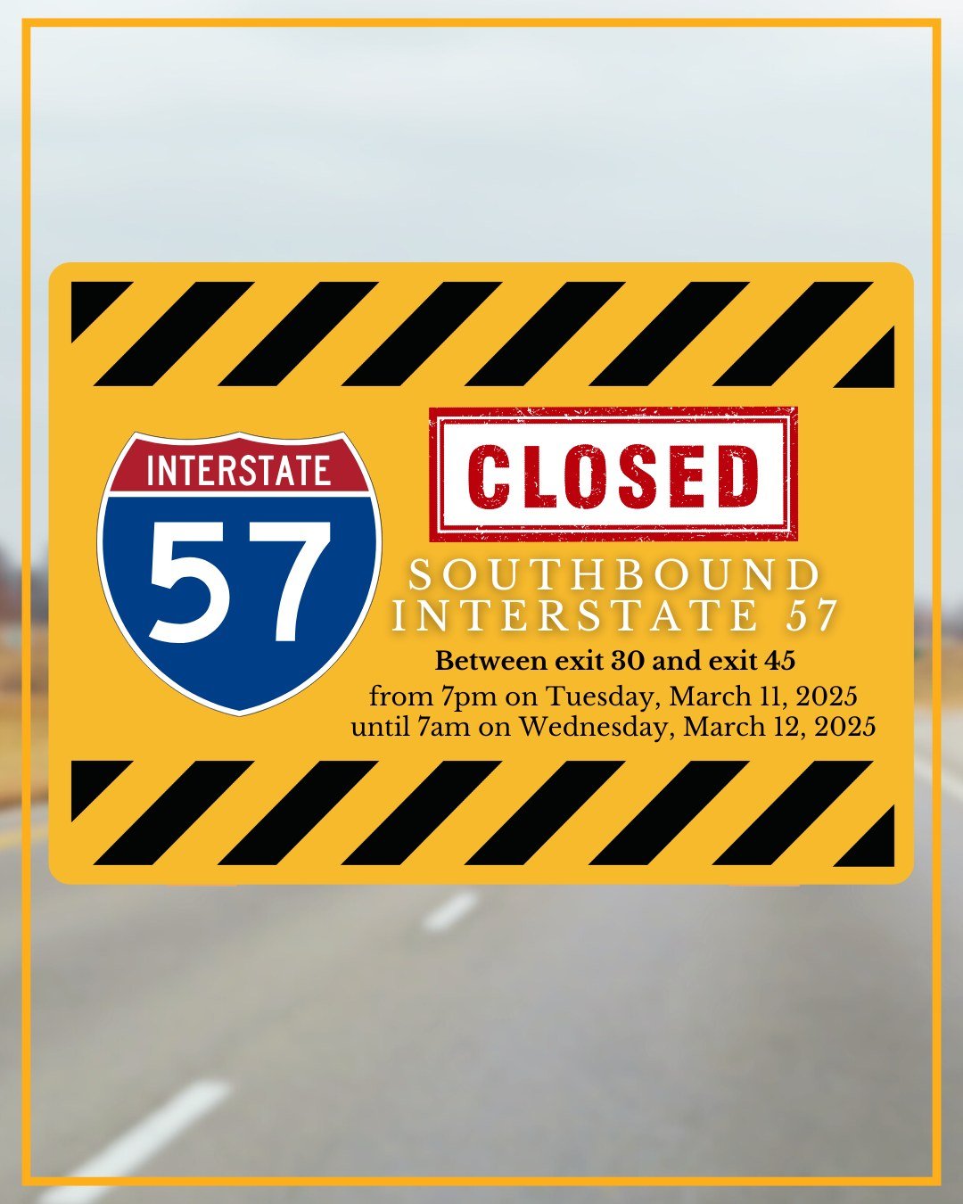 I-57 Southbound to close temporarily in Williamson County - KBSI FOX23 ...