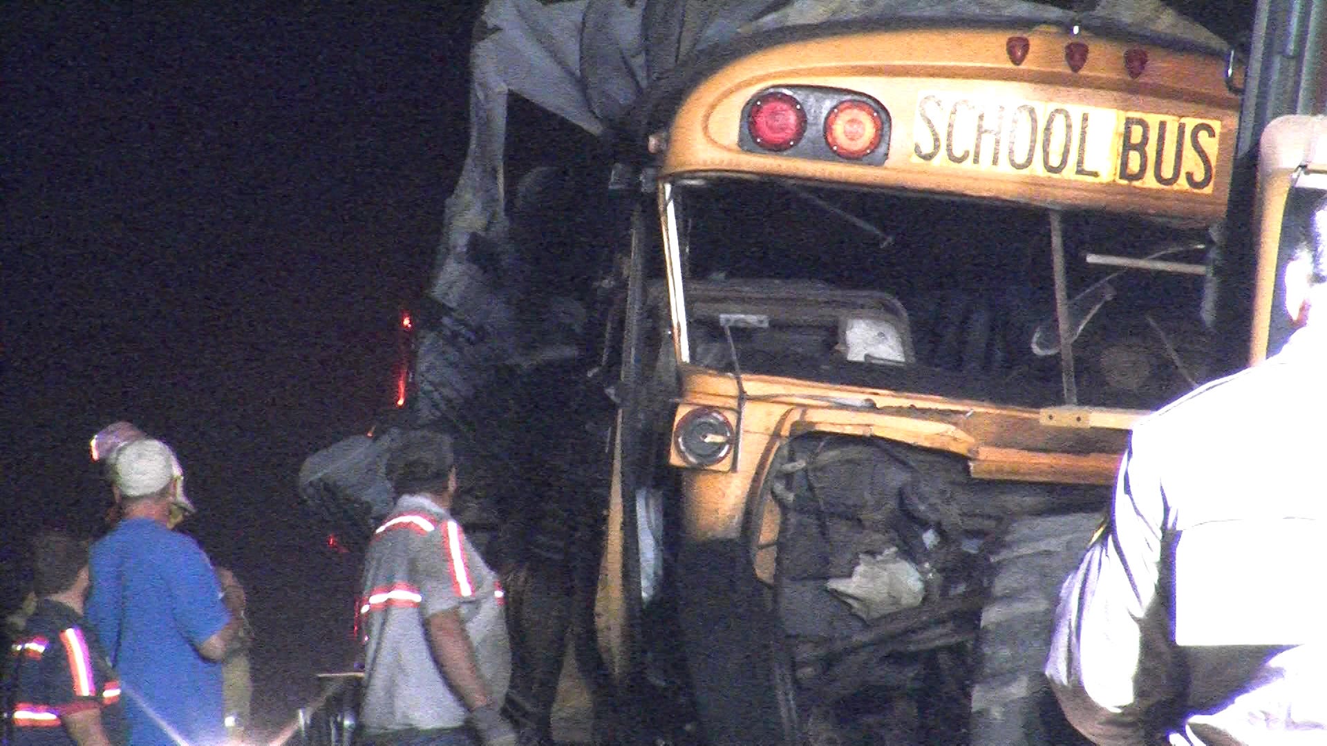 UPDATE: Victims identified in school bus-semi crash