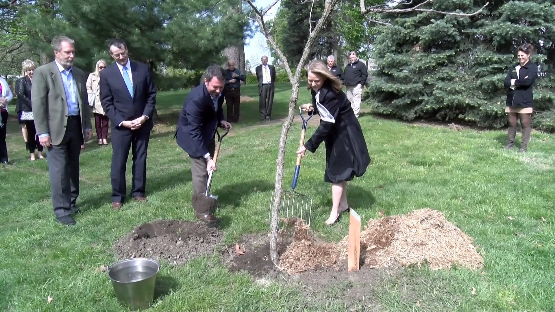 NE First Lady plants tree at Arbor Day celebration