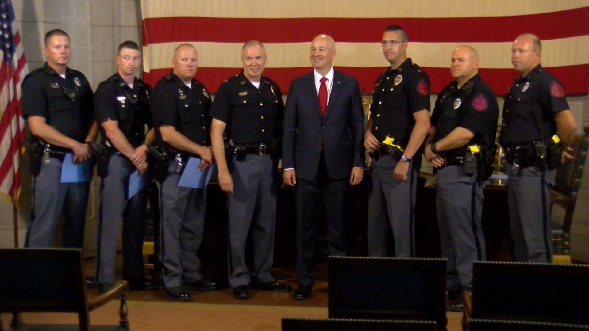 Group of state troopers honored at the capitol building