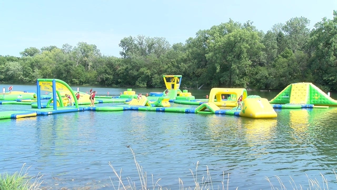 Floating playground opens