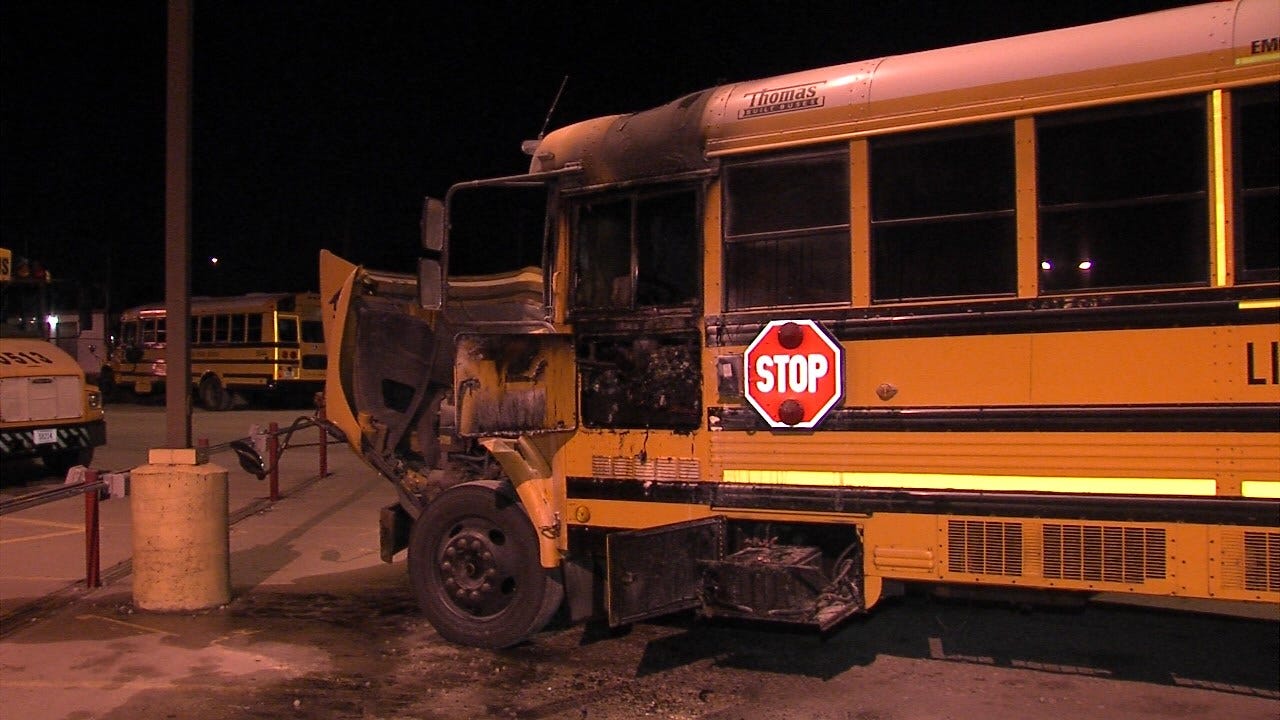 LPS bus catches fire