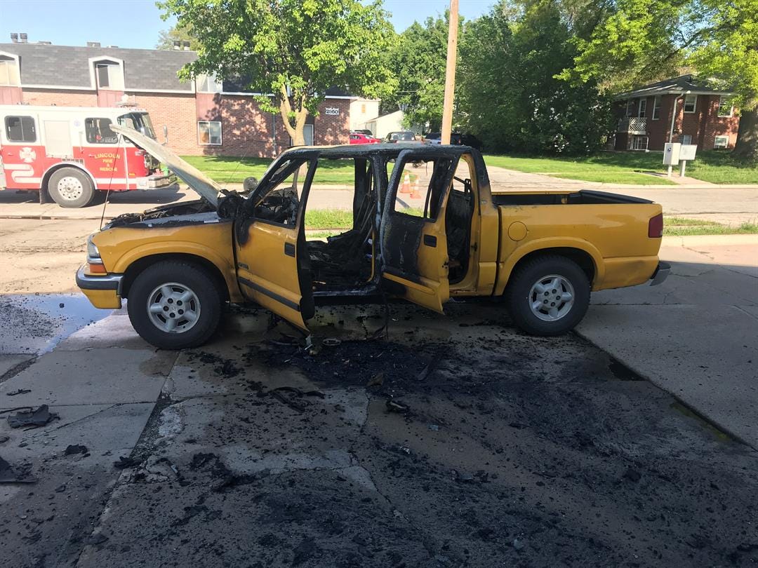 Car fire in northeast Lincoln Tuesday