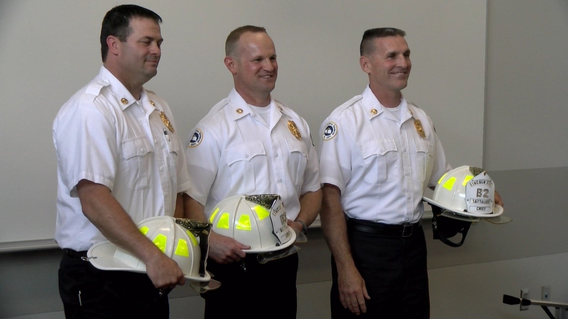 Lincoln Fire & Rescue promotes three longtime firefighters to ba