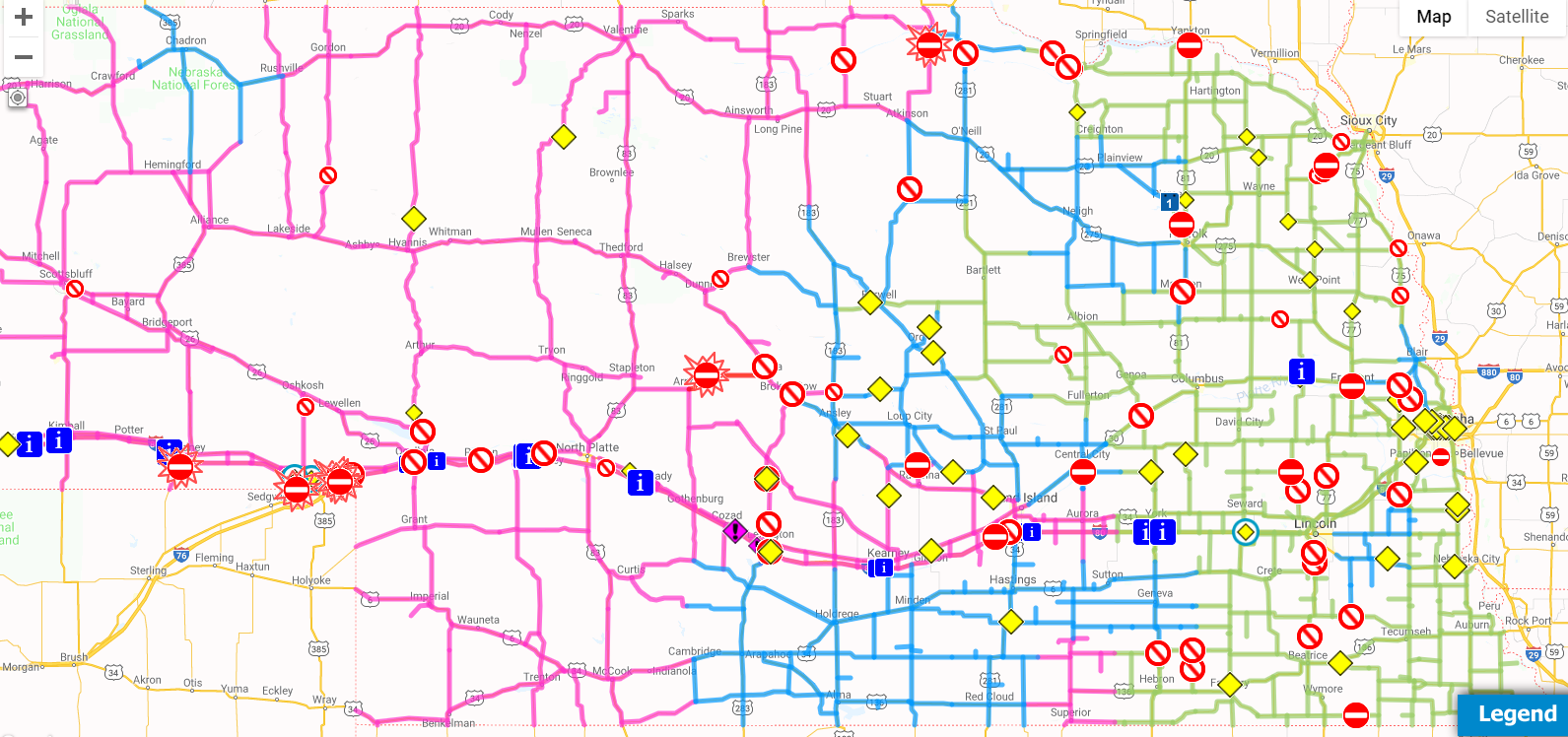 NDOT: Snow and wind causing 'hazardous' conditions across the st