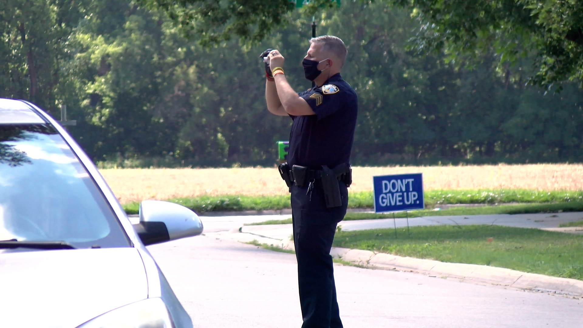 Lincoln Police respond to a disturbance call near Colfax Avenue