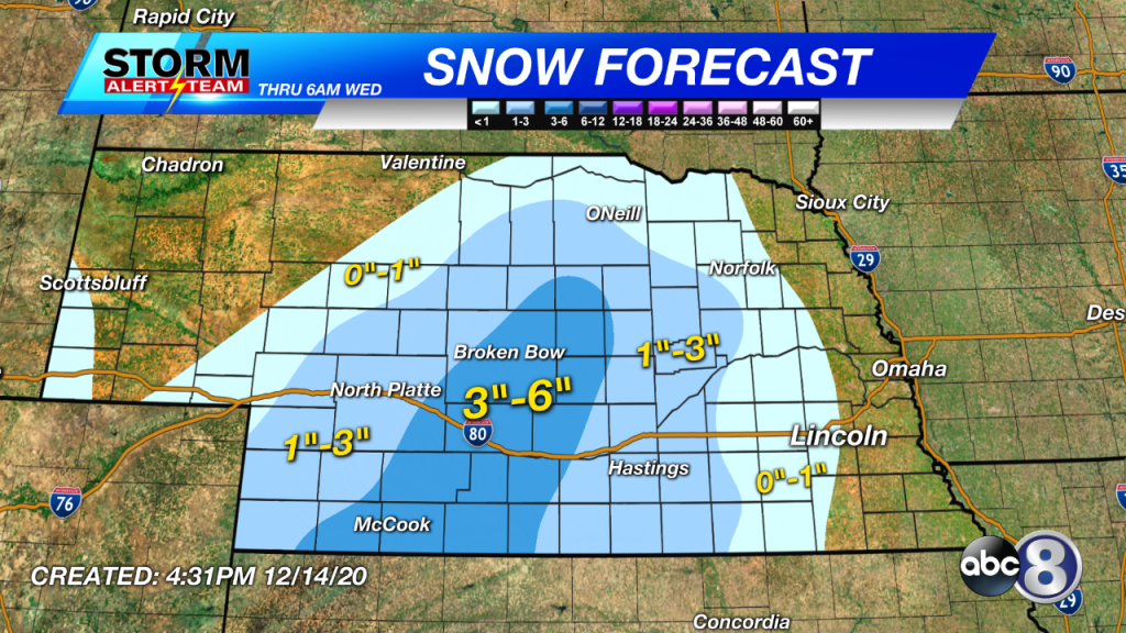 Another round of snow coming to Nebraska