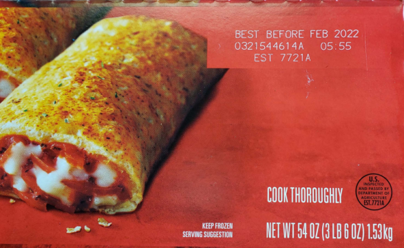 Hot Pocket recall due to possible extra material inside