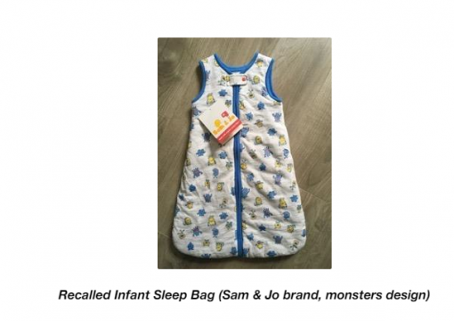 RECALL ALERT: Infant sleeping bags pose suffocation risk