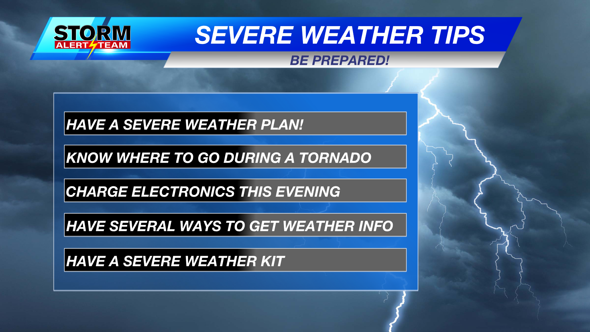 Time to prepare: Severe weather is in the forecast tonight into early ...