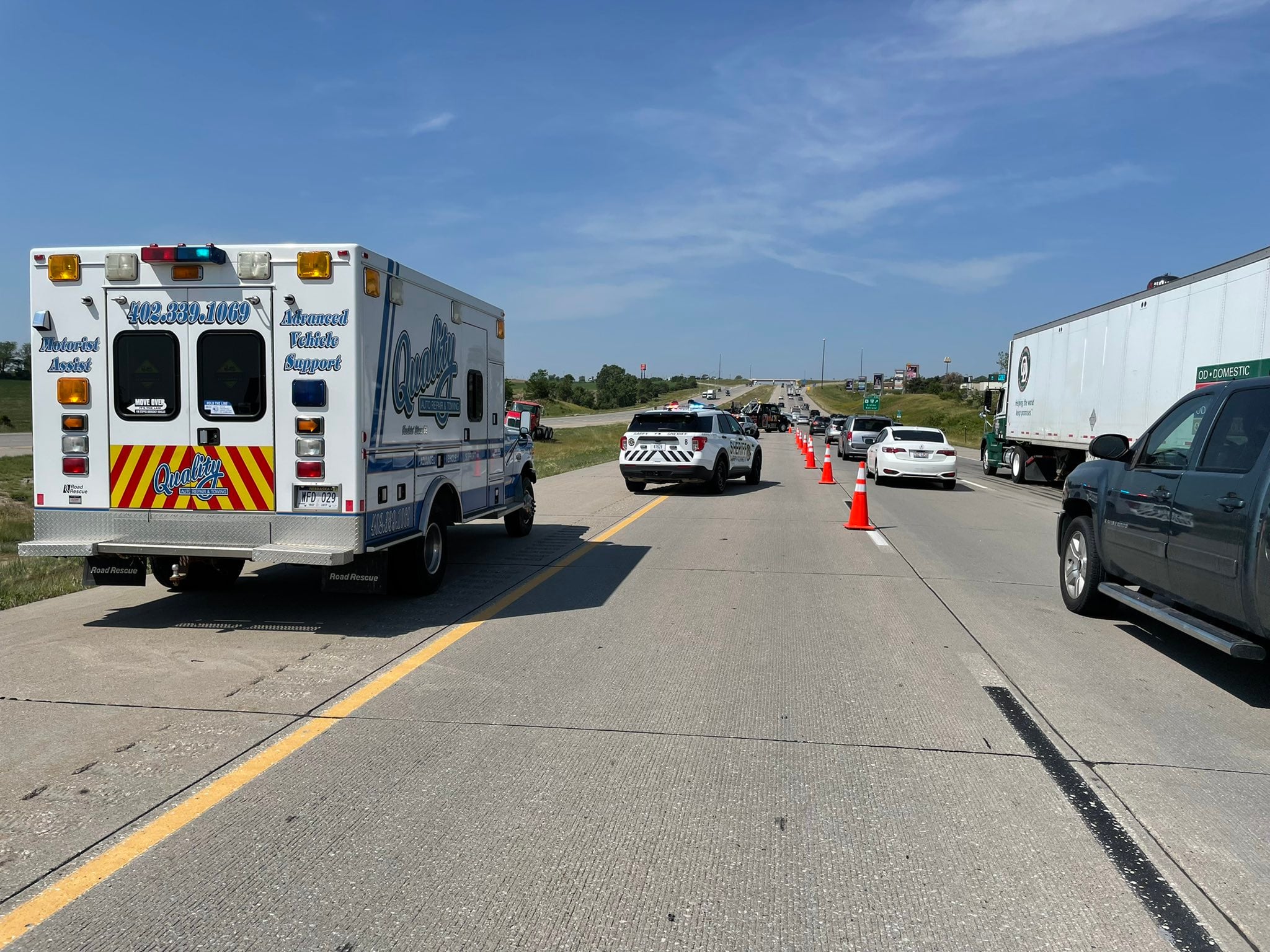 1 man in critical condition after multi-vehicle crash on I-80