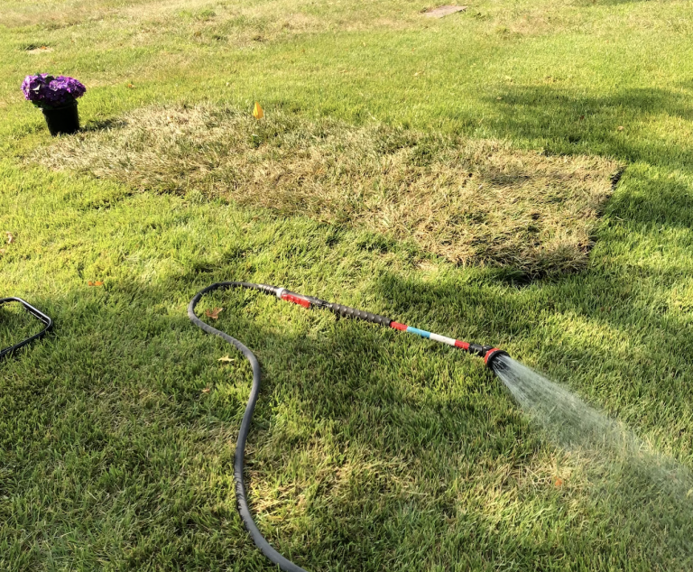 Lincoln widow travels to Mead to get sod for husband's grave