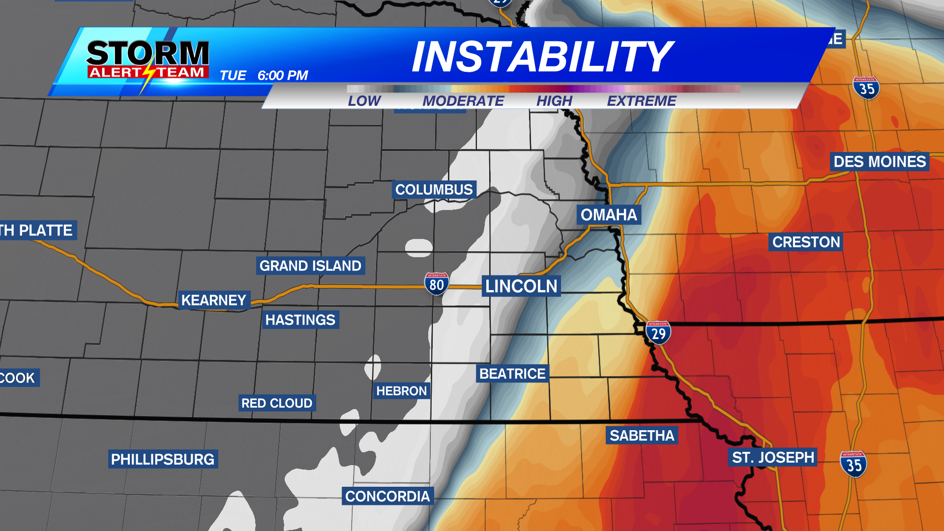 June-like temperatures may lead to June-like storms for southeast Nebraska