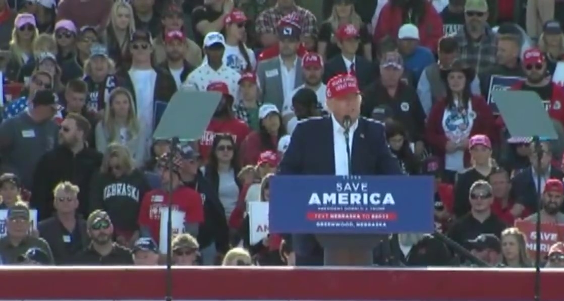 Trump stumps for Herbster, who channels Trump at Nebraska rally
