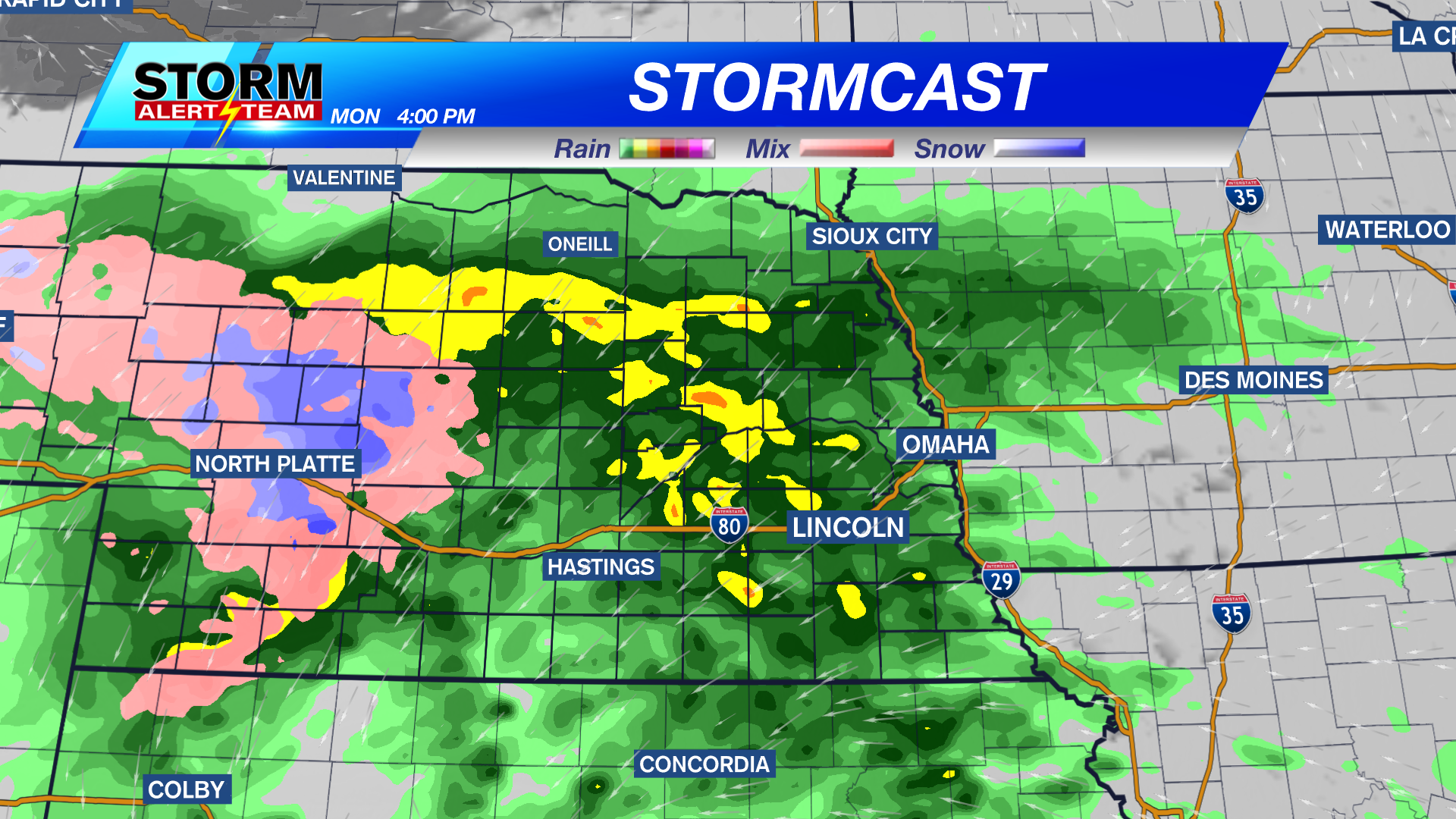 Rain looking likely for much of Monday