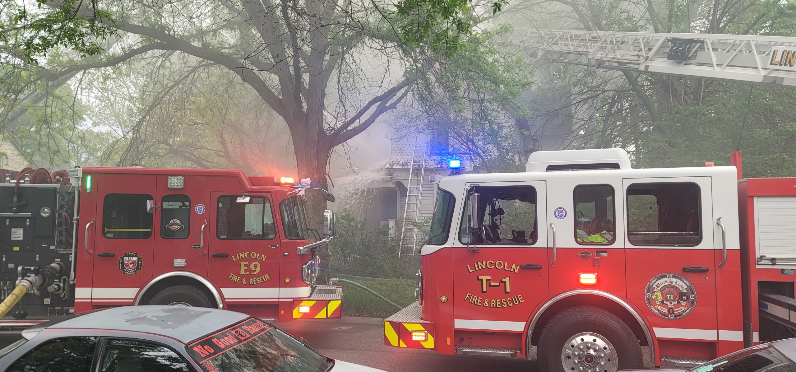 More than a dozen crews called out to Lincoln house fire