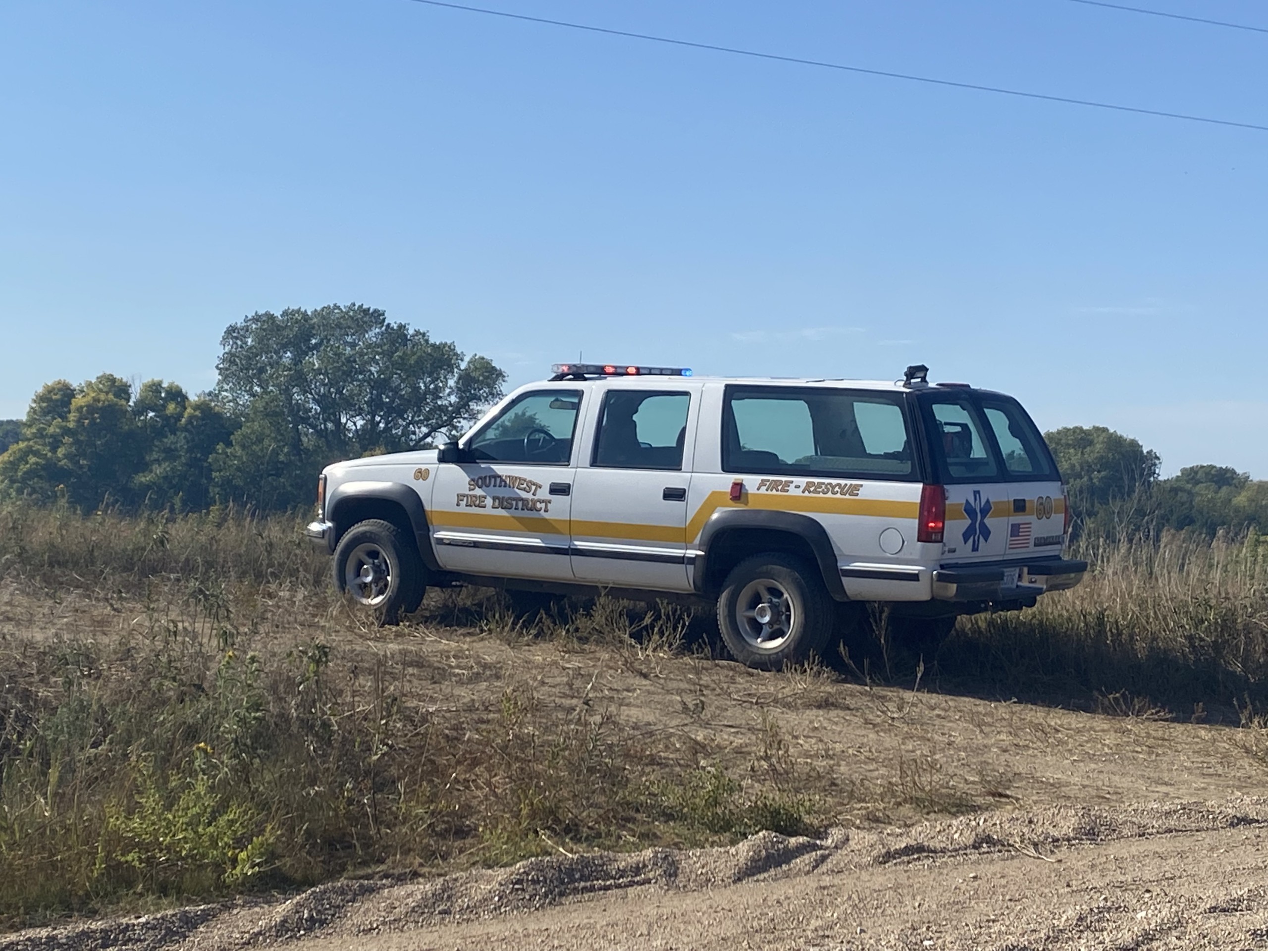 Several Nebraska fire crews battle grass fire in Seward County