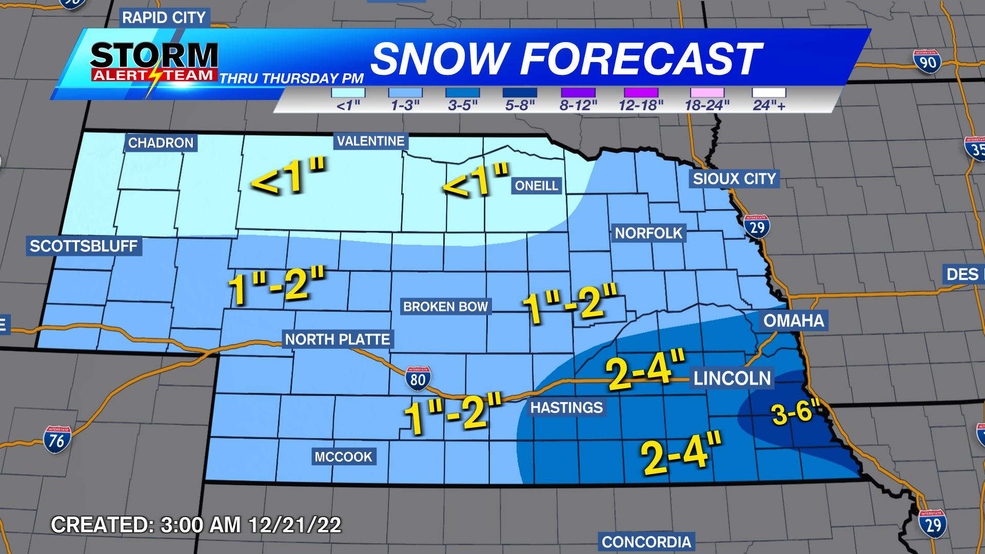 Winter Storm Warning starts Wednesday afternoon for southeast Nebraska