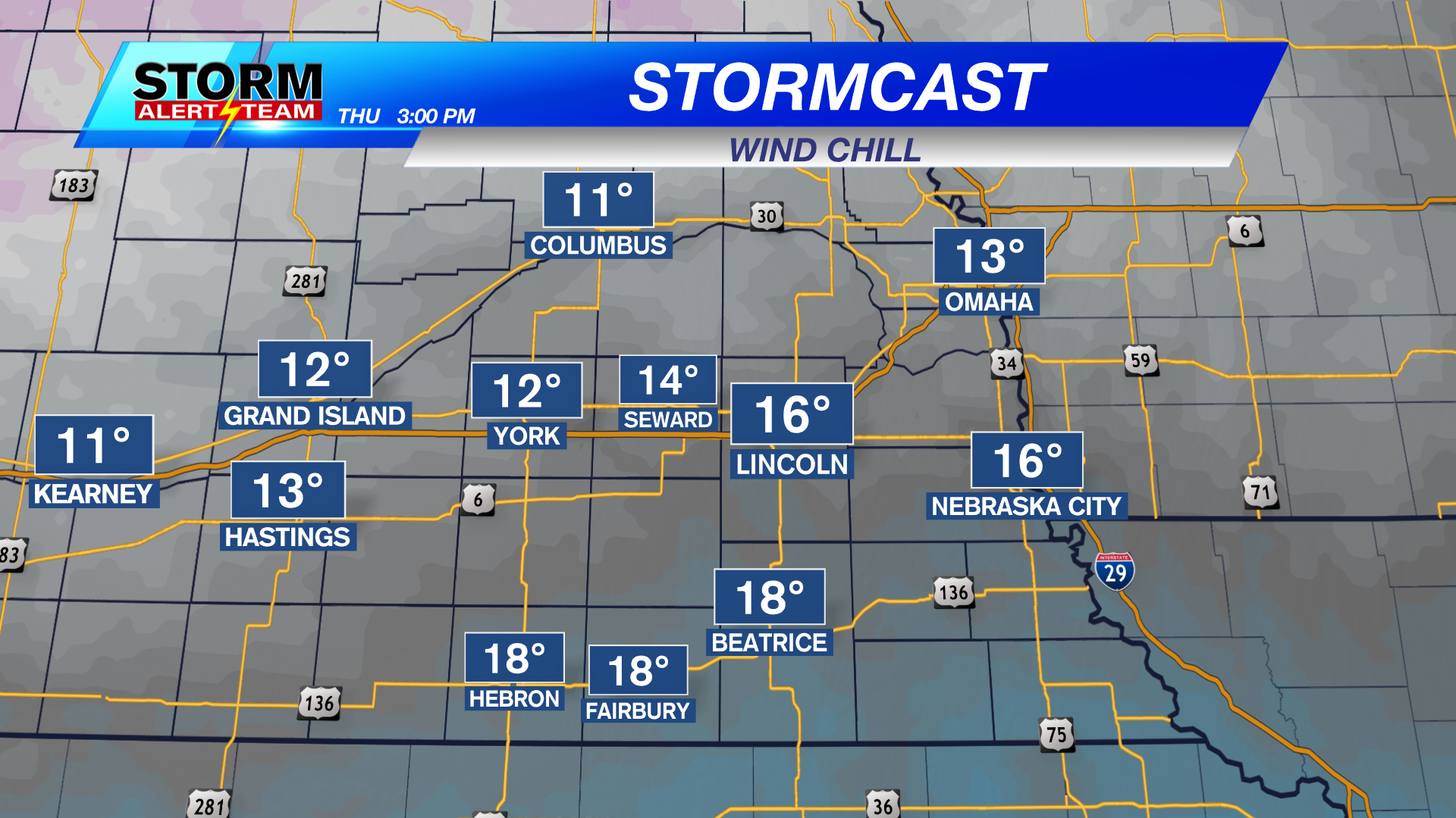 A cold and windy Thursday