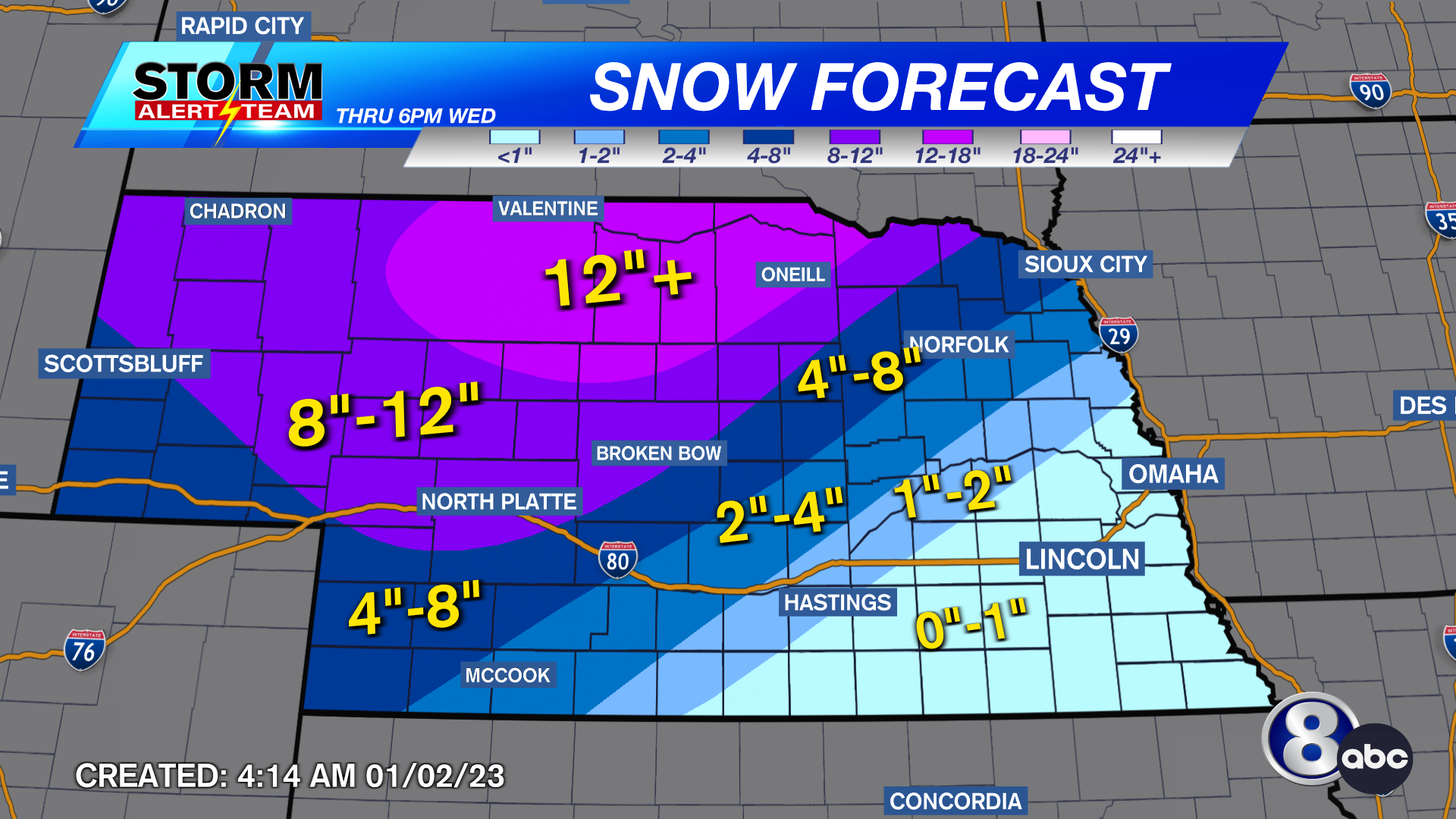 UPDATE: Ice Storm Warning expanded into central Nebraska