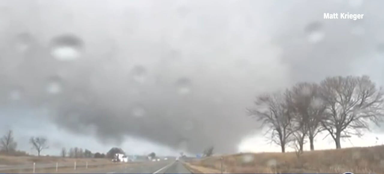 WATCH: Tornado churns across interstate in Iowa