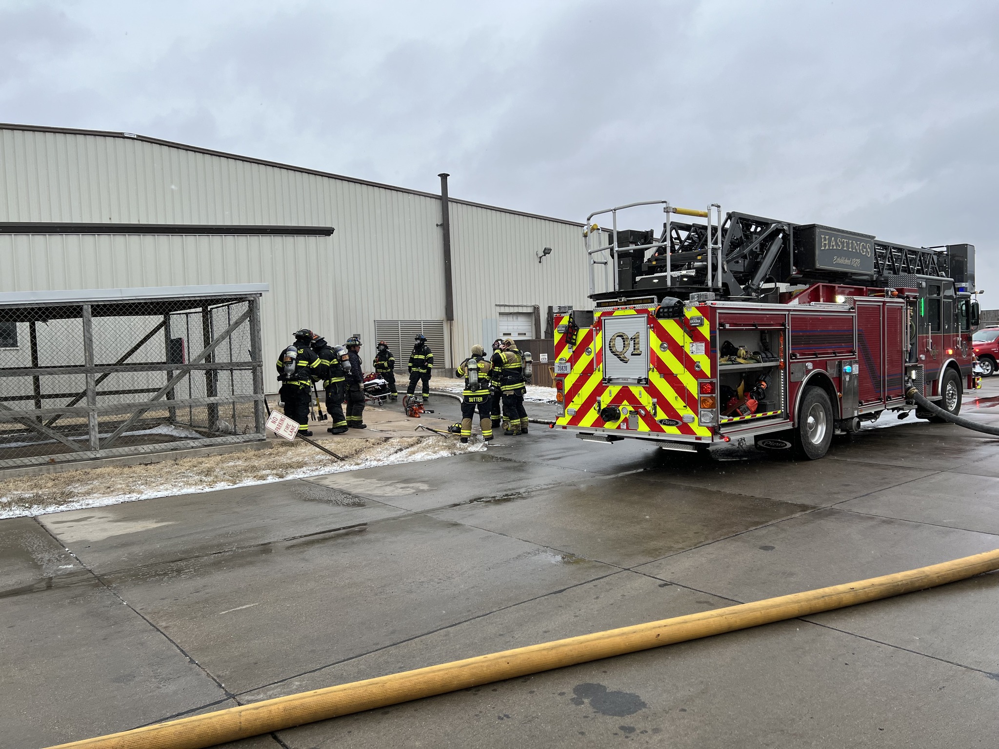 Plasma cutter sparks fire at factory building in Hastings, authorities say