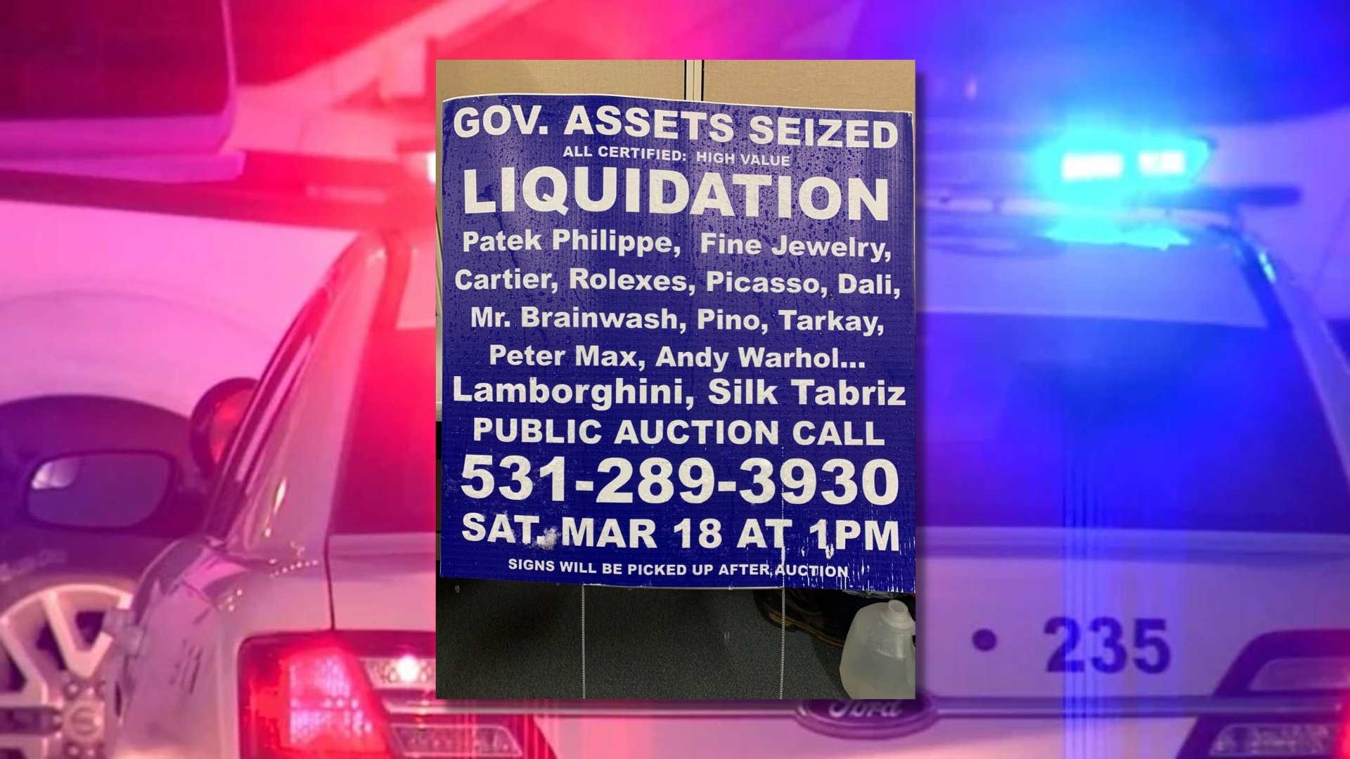 Police warn of fake auctions signs placed across Lincoln