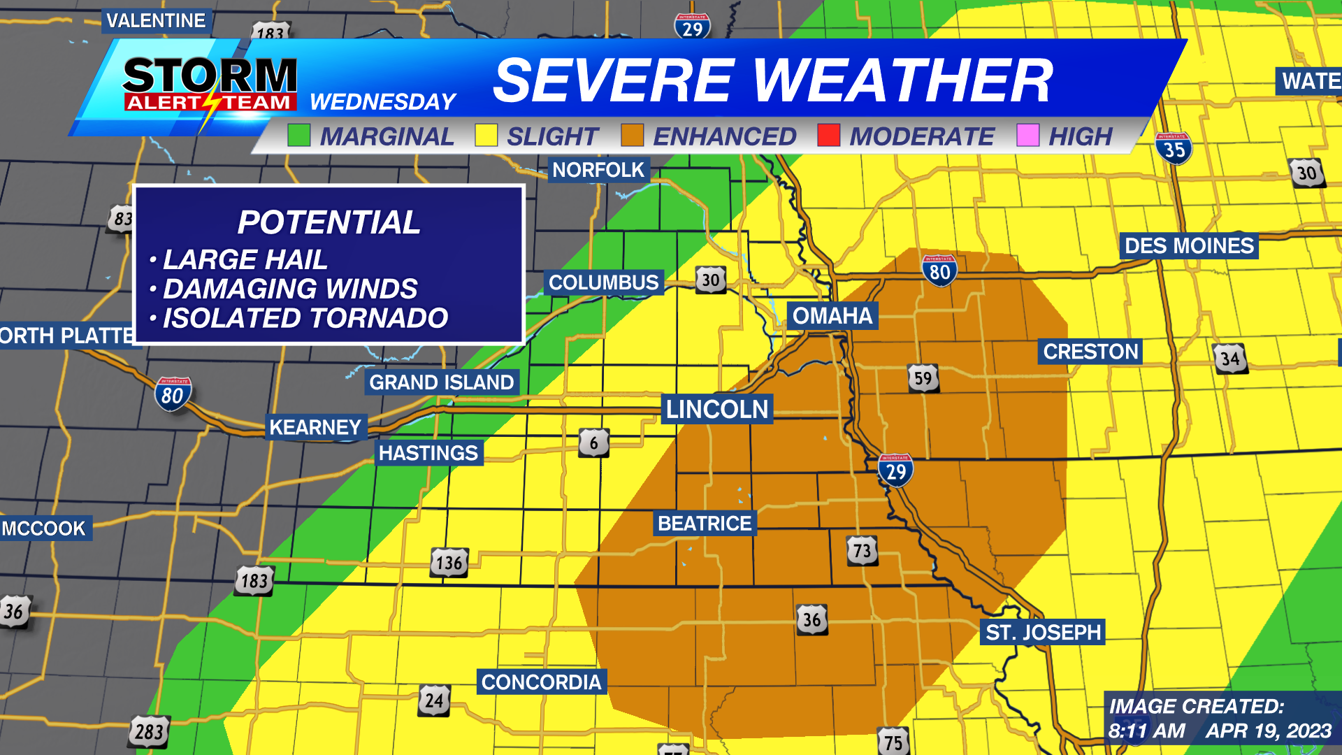 Another round of severe weather possible Wednesday