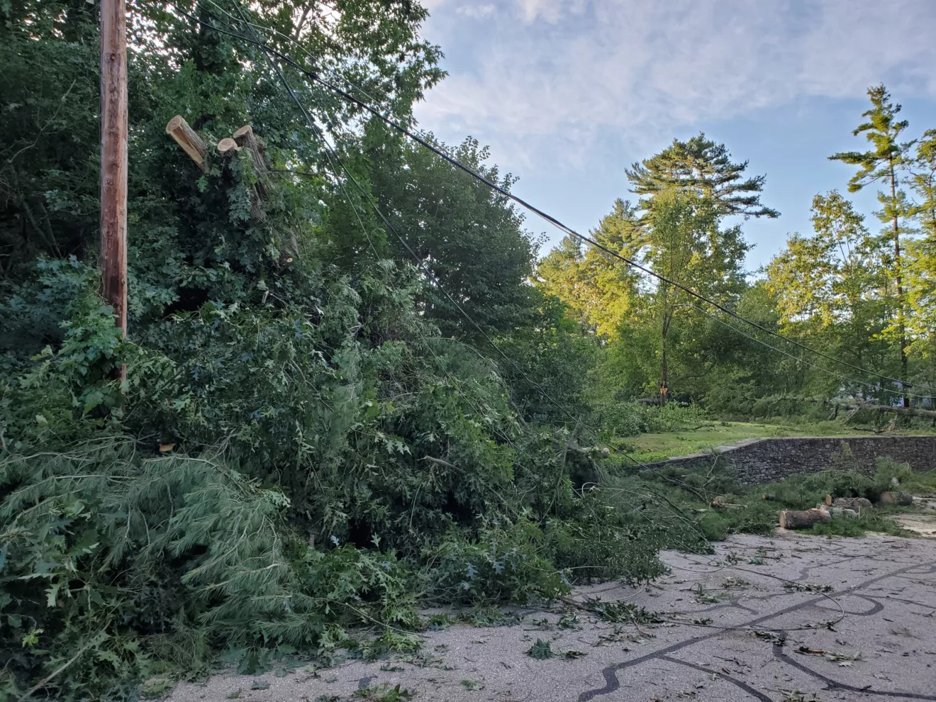 Easton fire and police responding to damage caused by severe weather