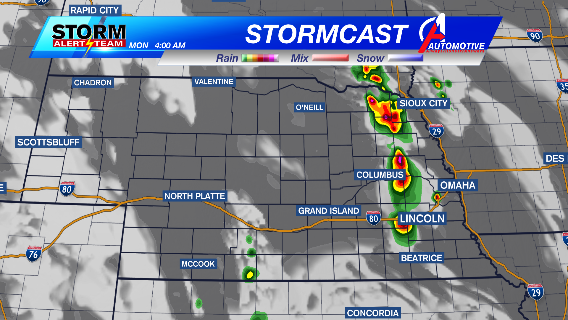 Slight risk overnight; Scorching heat coming up this week