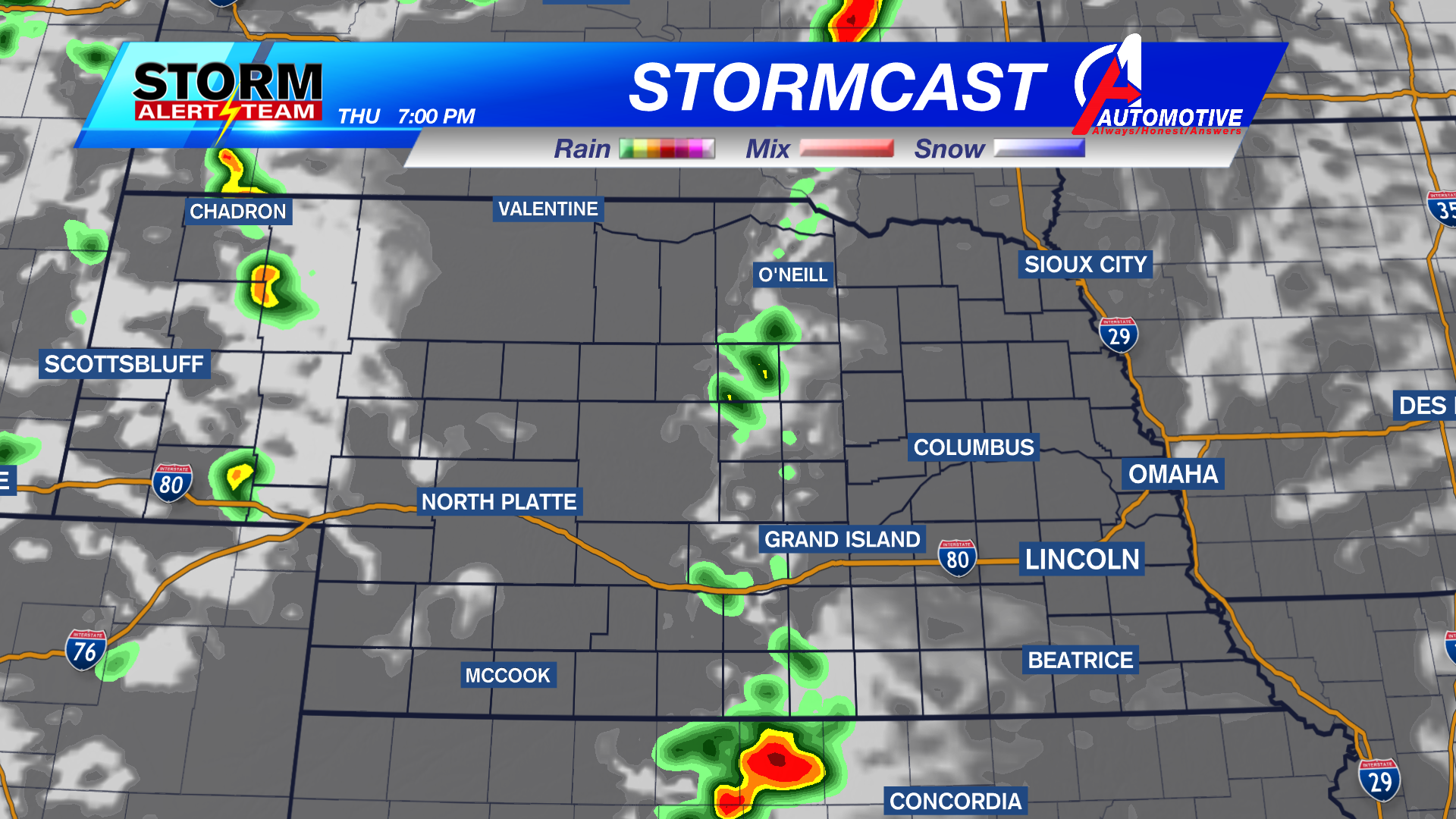 Warm, with small rain chances for a few days