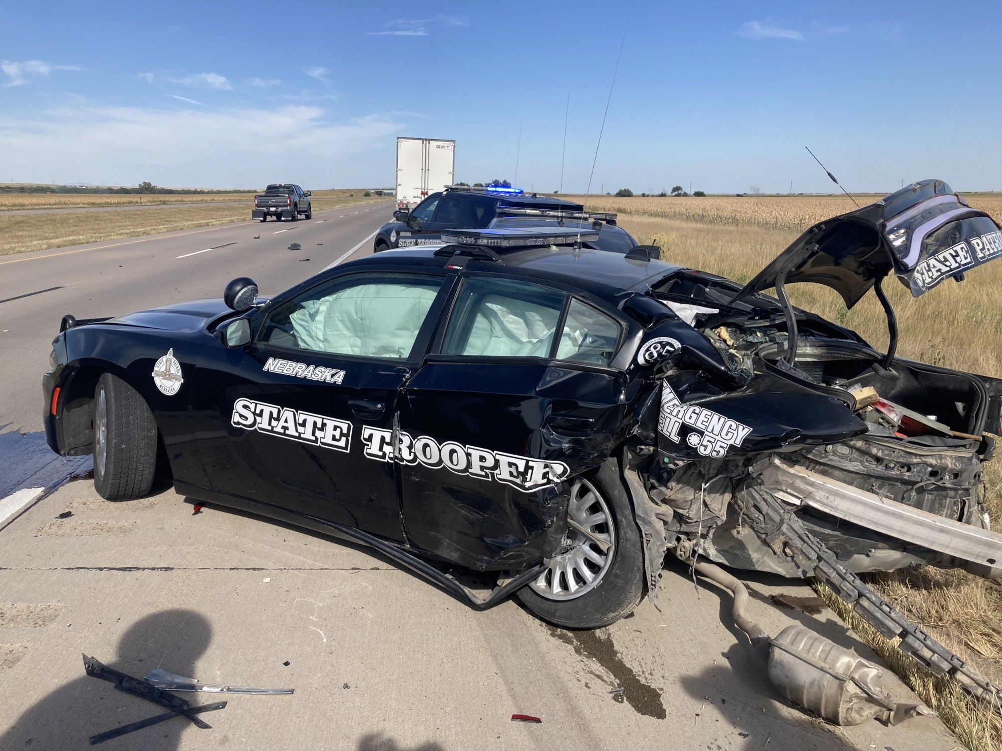 No troopers injured in I-80 crash involving three Nebraska State Patrol ...
