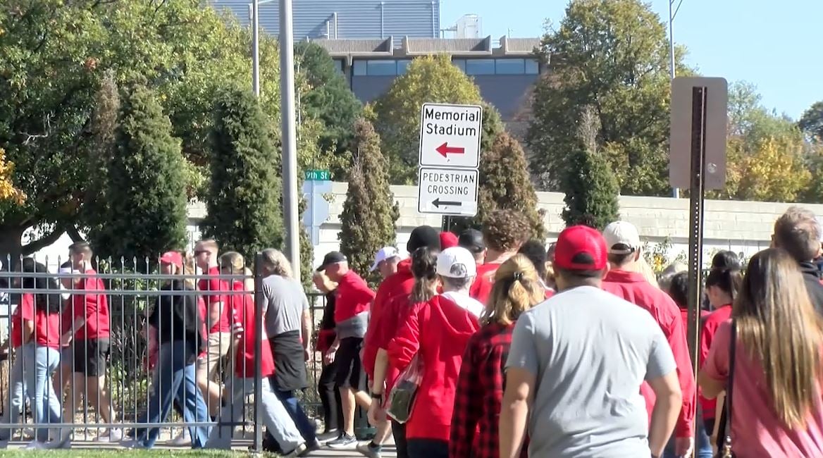 Husker fans swarm downtown for football and volleyball games