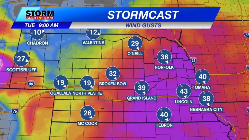 Nearing blizzard conditions in Nebraska tonight into Tuesday with snow ...