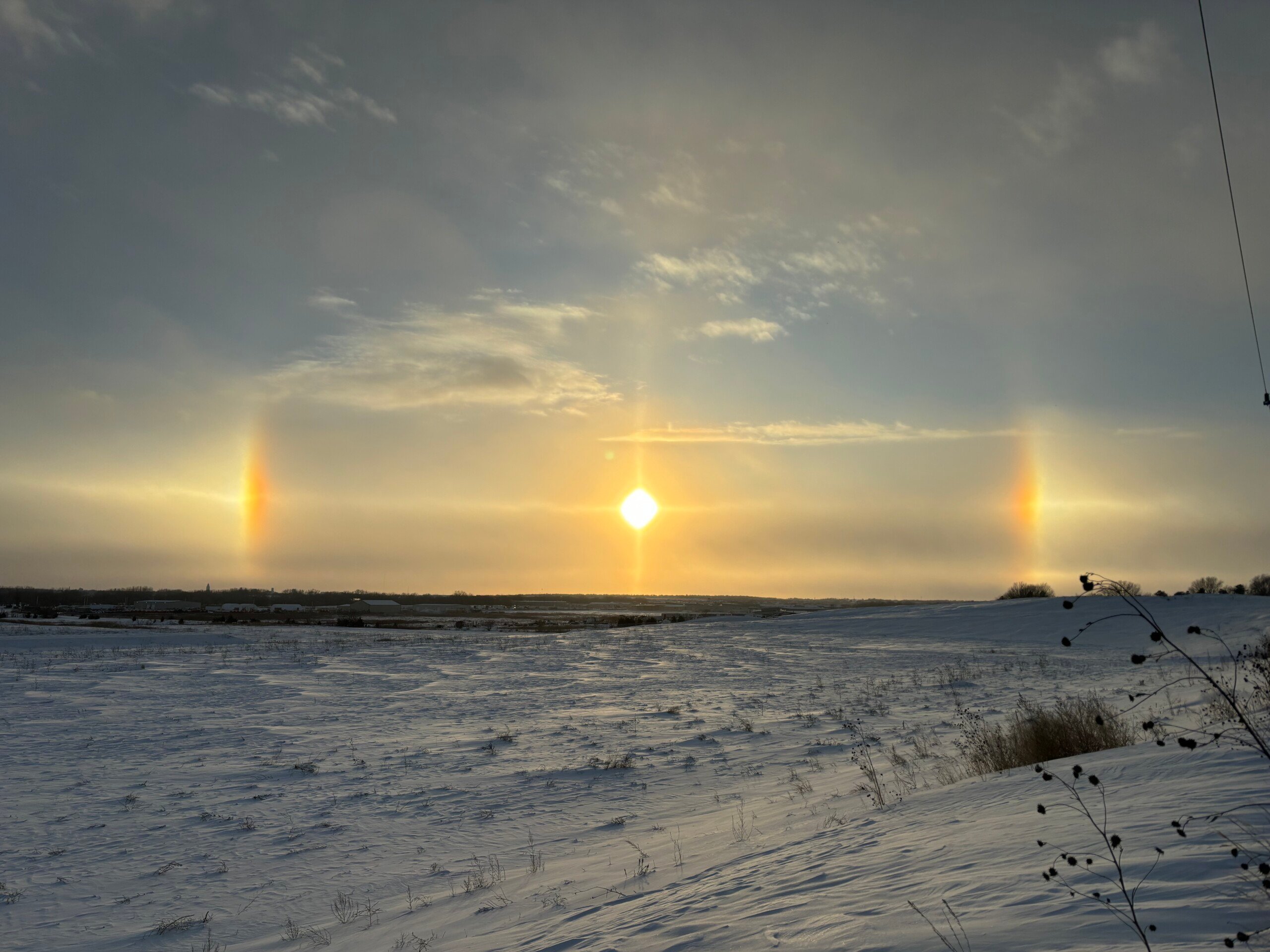 PHOTOS: Cold day in Lincoln ends with beautiful 'sundog' in the sky