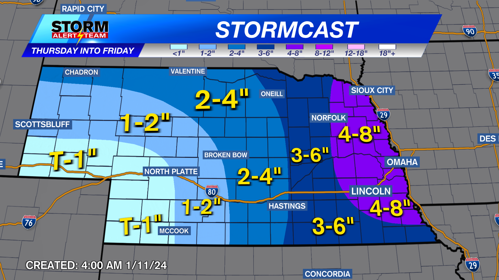 Second winter storm for Nebraska this week comes Thursday; near ...