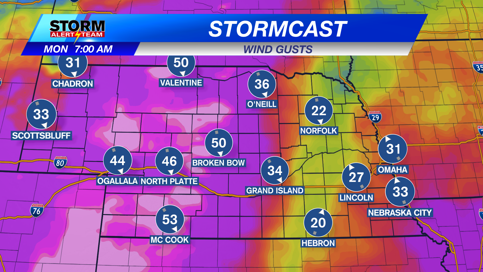 Sunday evening storms; then winter returns in Nebraska with blizzard ...