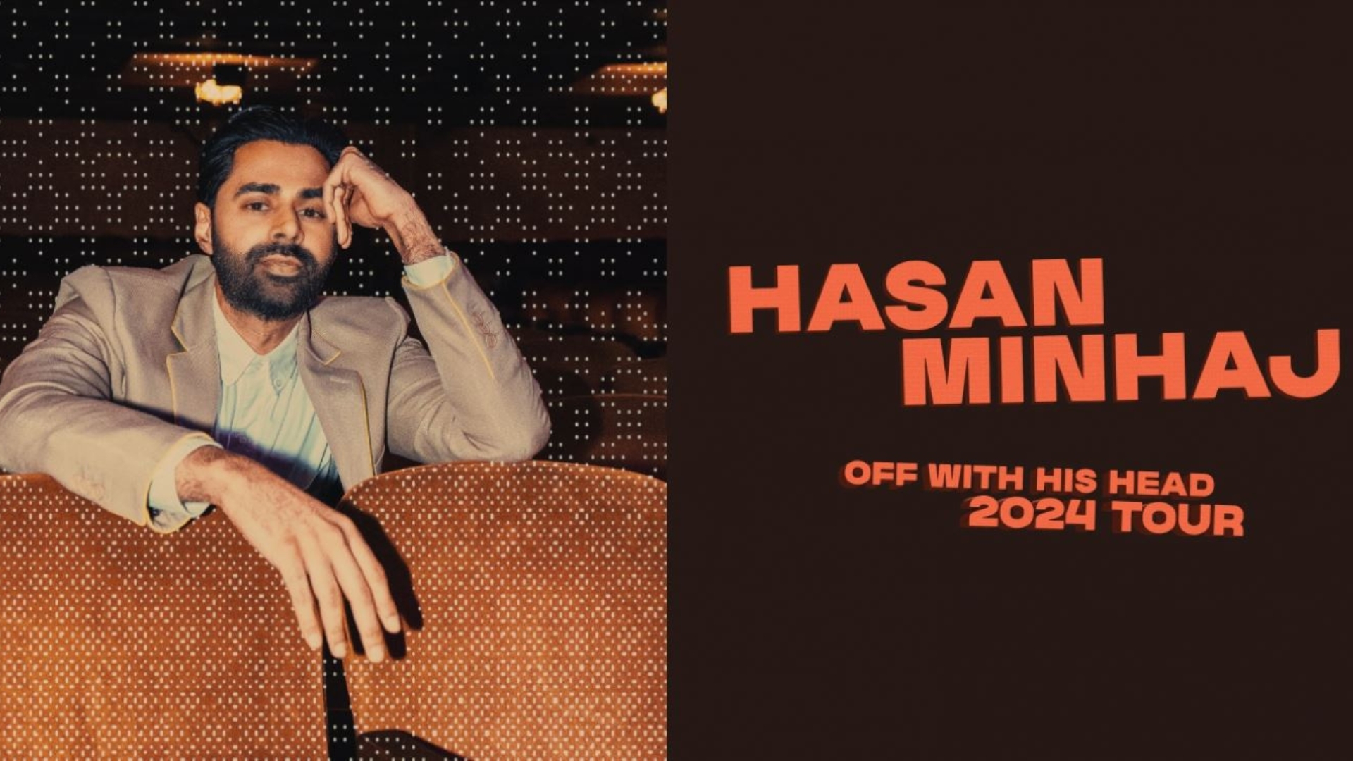 Comedian Hasan Minhaj performing at Lied Center in Lincoln