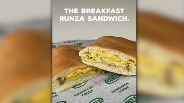 Breakfast Runza sandwiches being sold at one Lincoln location Wednesday