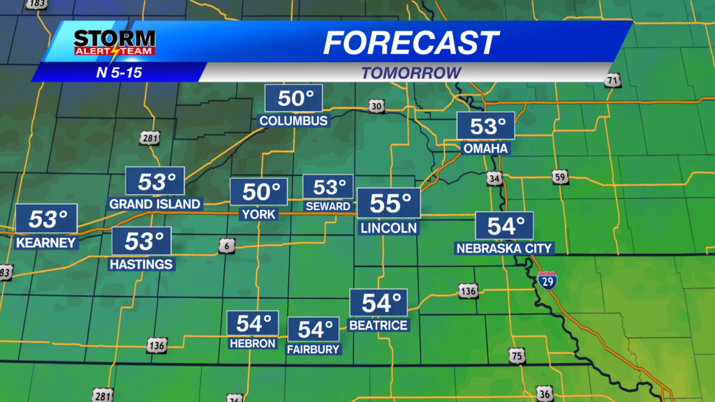 Big cold front Sunday evening