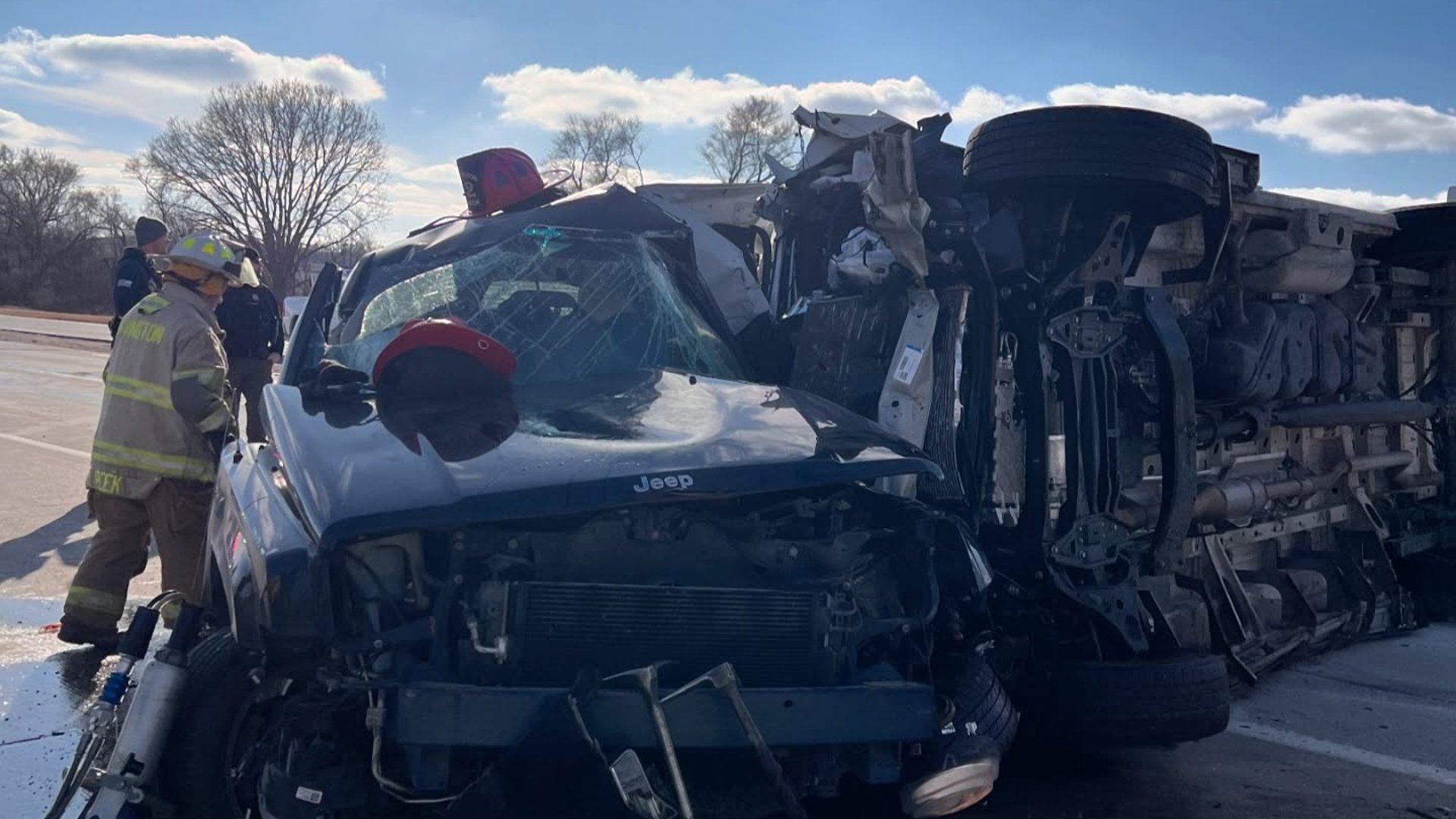 One rescued after crash on highway north of Omaha