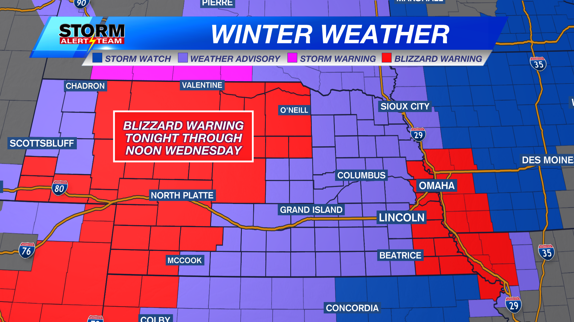 Blizzard Warnings and Winter Weather Advisories: March 3-5, 2025