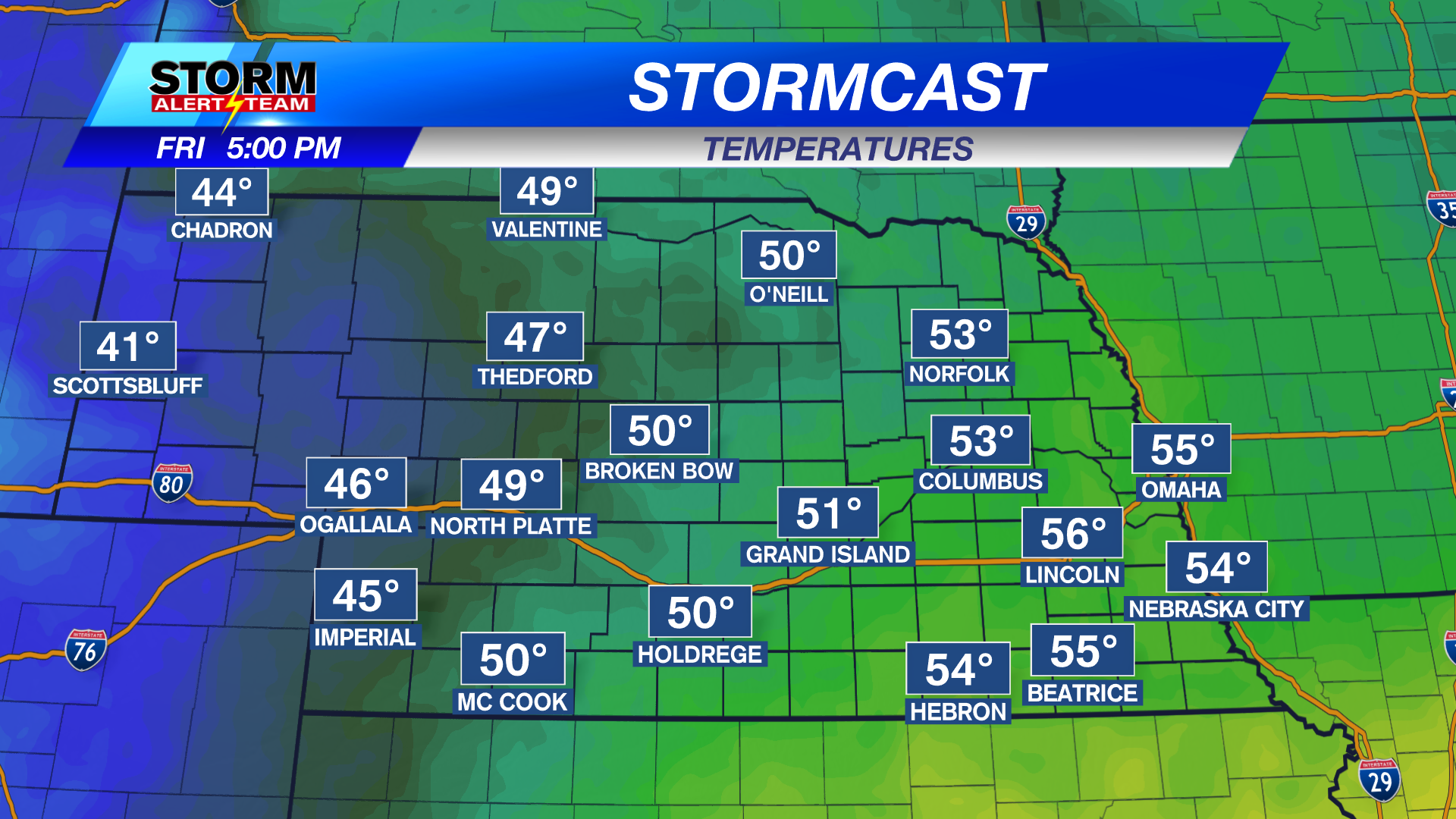 Destructive storms ravage eastern Nebraska, cooler then rainy toward Easter Sunday