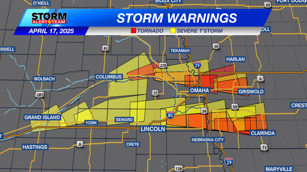 Destructive storms ravage eastern Nebraska, cooler then rainy toward Easter Sunday