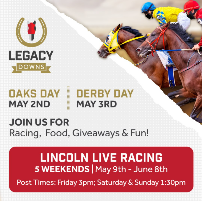 Live horse racing at Lincoln's Legacy Downs to return in May
